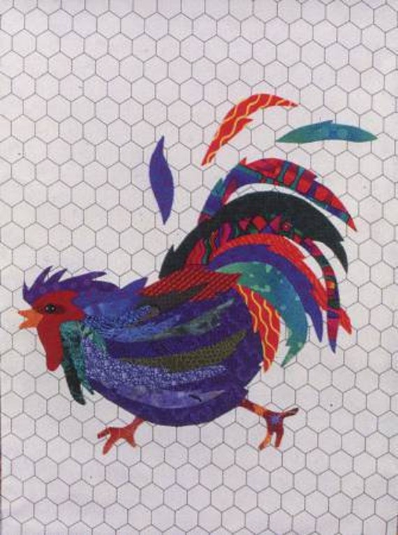 Rowdy That Radical Rooster Quilt PATTERN - Etsy