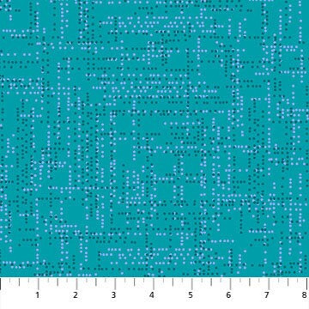 Caribbean Blue Dot Matrix Fabric dot Matrix Collection by Northcott ...
