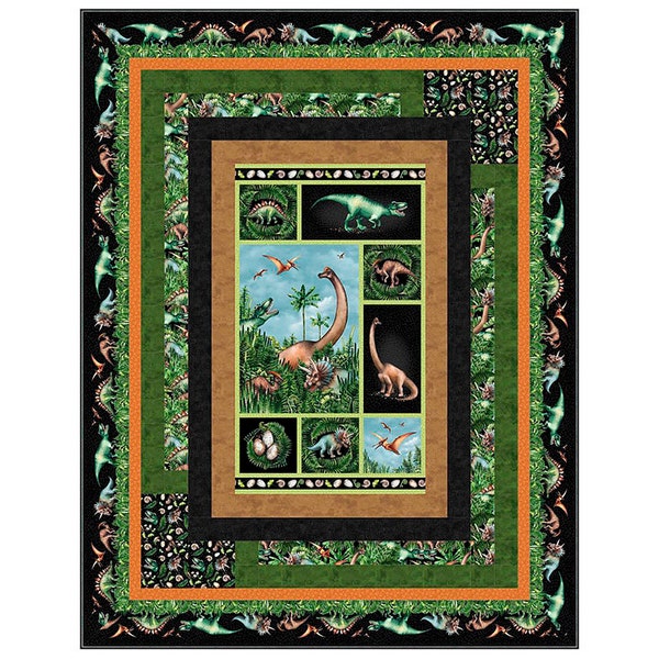 Dinosaur Quilt Panel - Etsy