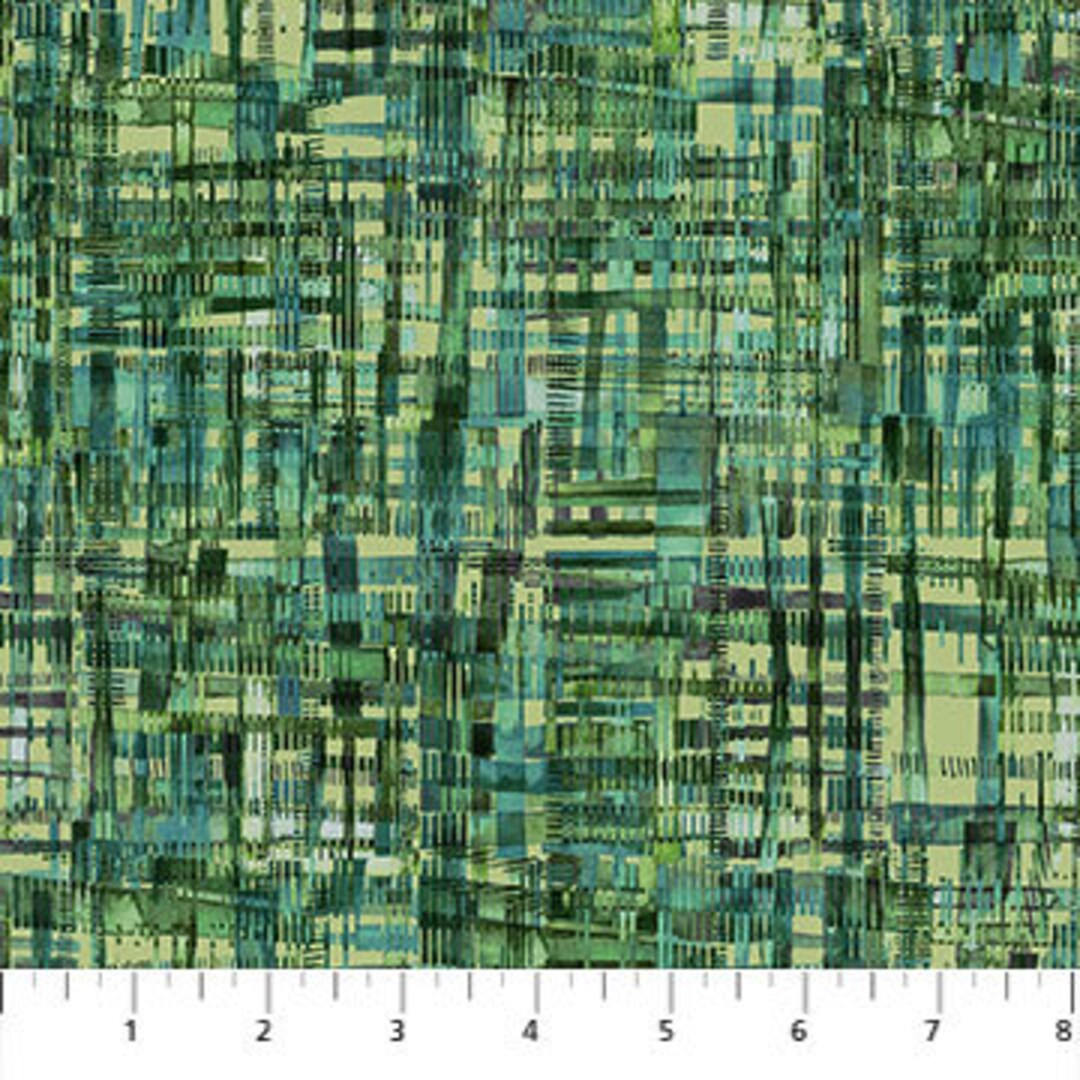 Green Weave Leaves Fabric by Northcott passion Collection Sold by the ...