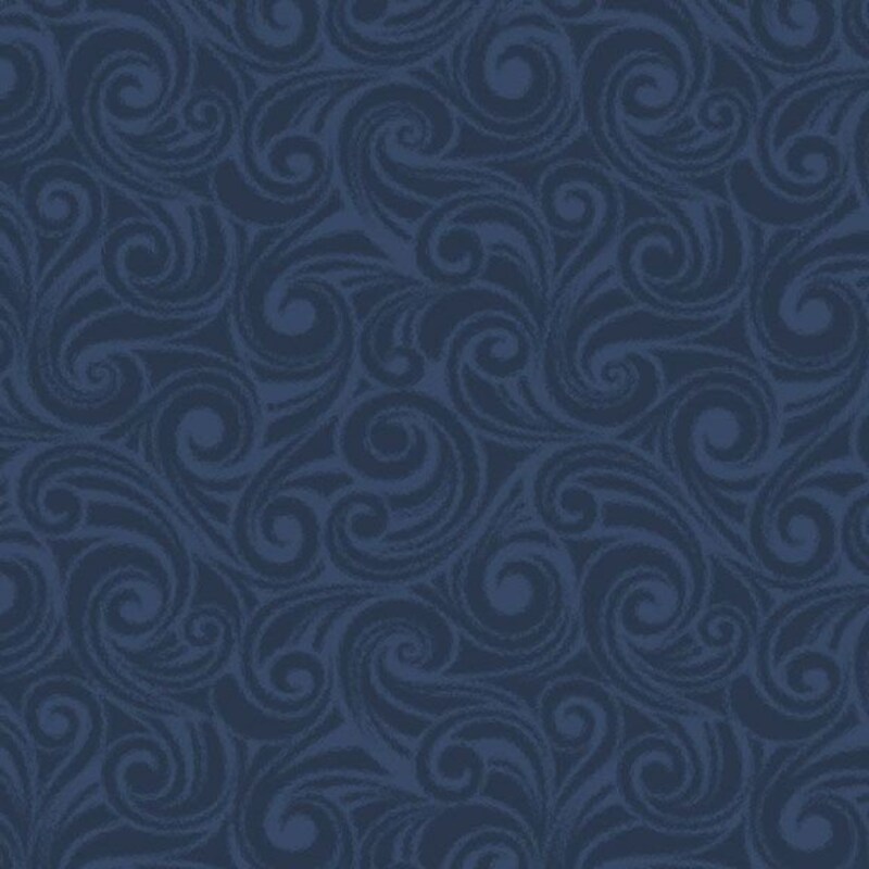 Blue Swirl Fabric - Etsy