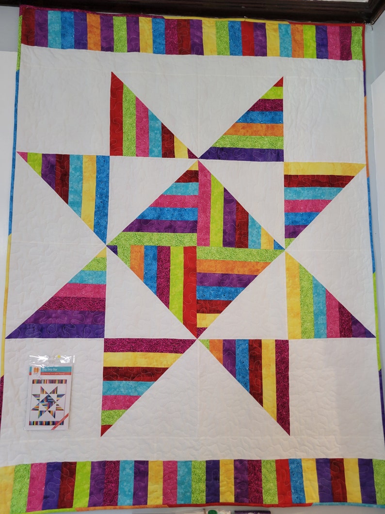 Strip Strip Star Quilt PATTERN - Etsy