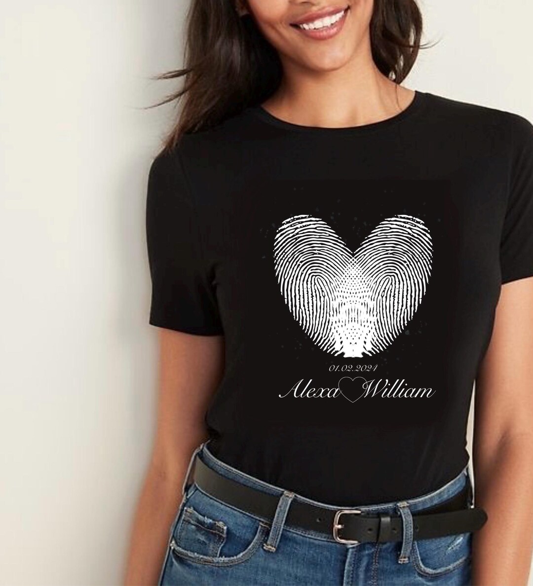 Personalized Fingerprint Art, Custom Name Fingerprint, Unique ...