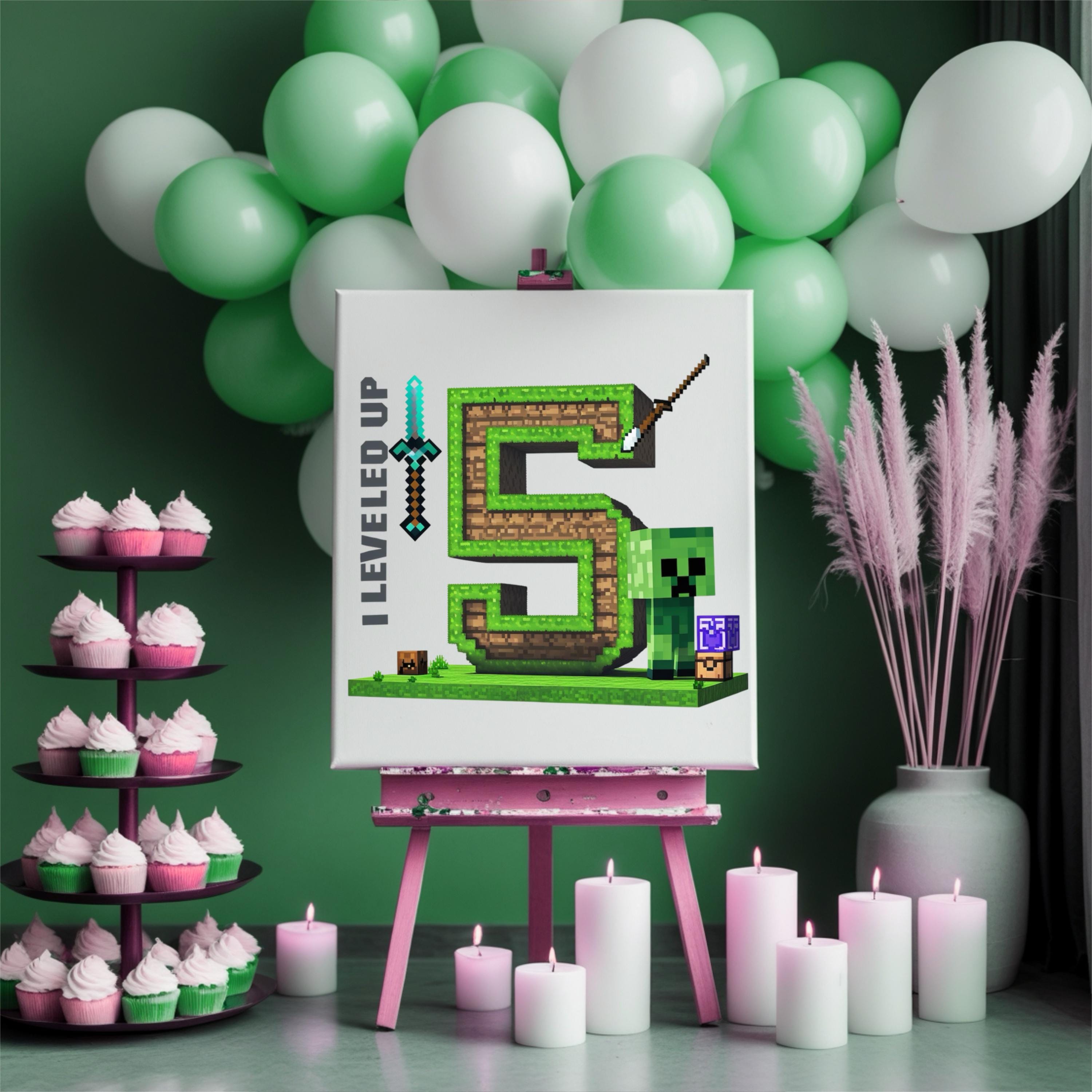 Minecraft 5th Birthday Party Decoration - Digital Download,gamer ...