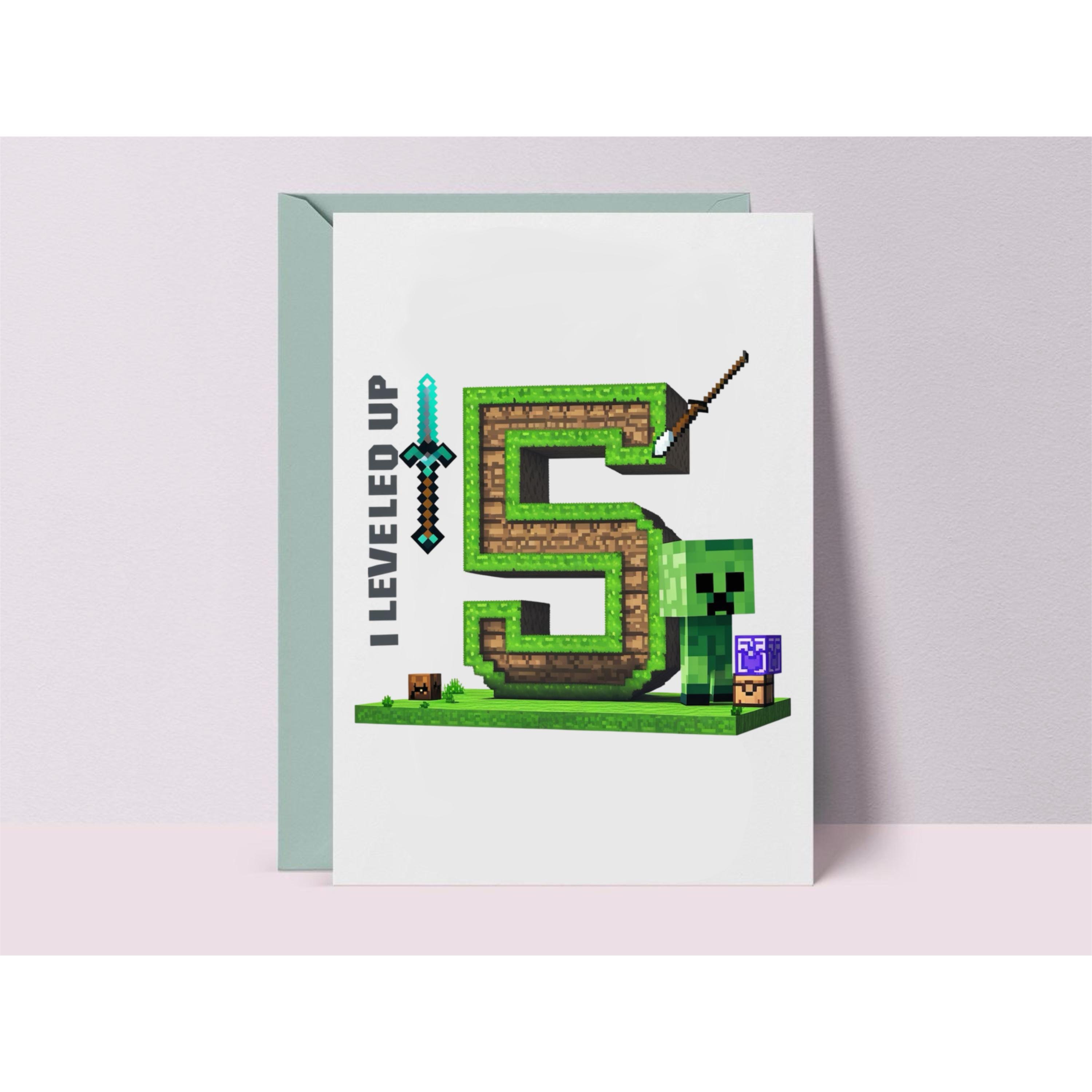 Minecraft 5th Birthday Party Decoration - Digital Download,gamer ...
