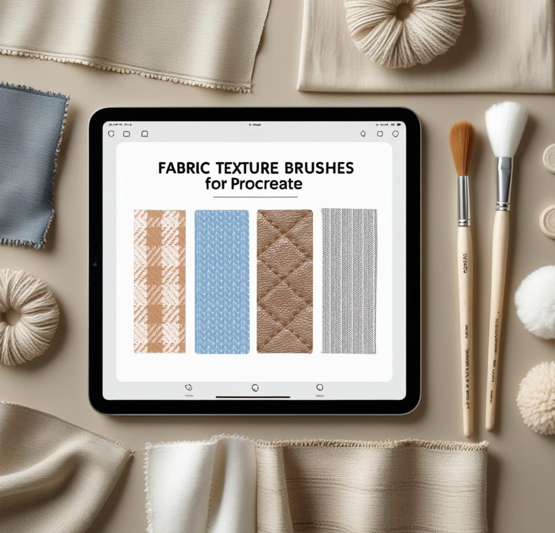 Procreate Fabric Brushes,fabric Texture Brushes,seamless Fabric Texture ...