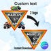 2 Editable Monster Truck Logos With Custom Text,canva Template ...