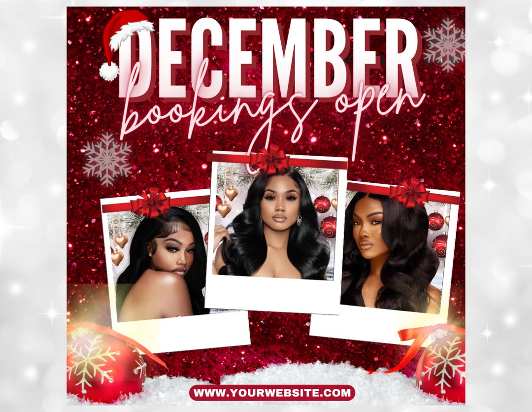 December Booking Flyer, Appointments Available Flyer, Hairstylist Flyer ...