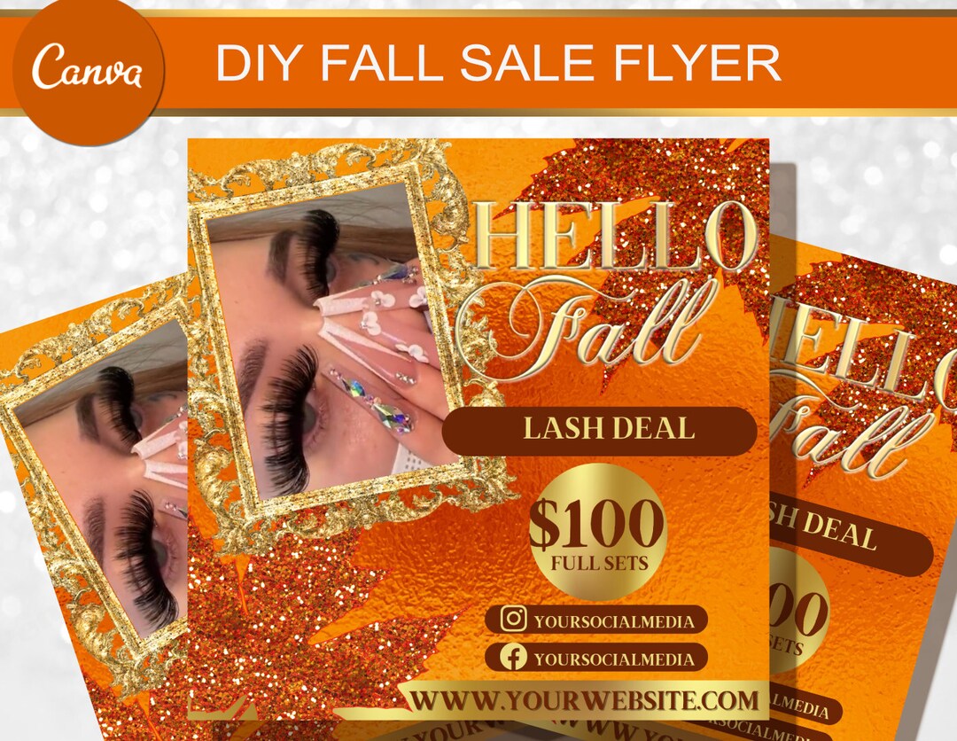 Lash Flyer, Fall Sale Flyer, Lash Sale Flyer, Social Media Flyer ...