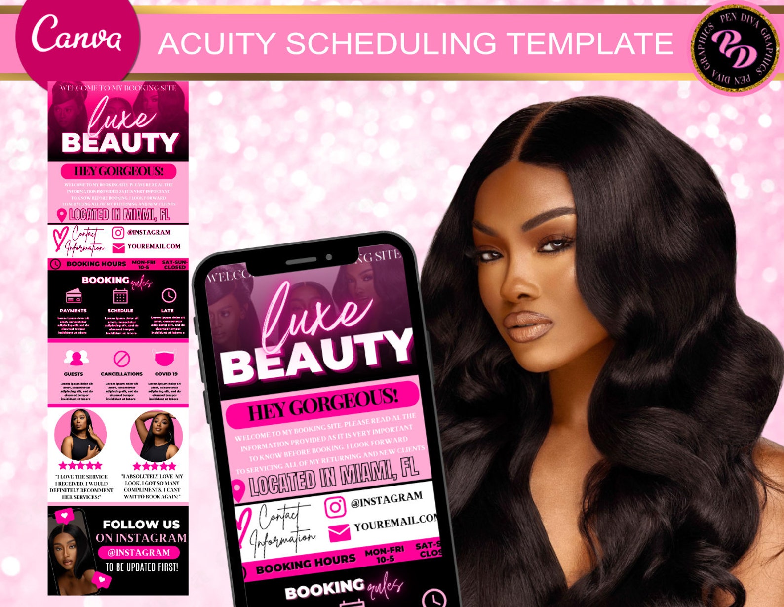 Acuity Schedule Template DIY Acuity Template Squarespace - Etsy