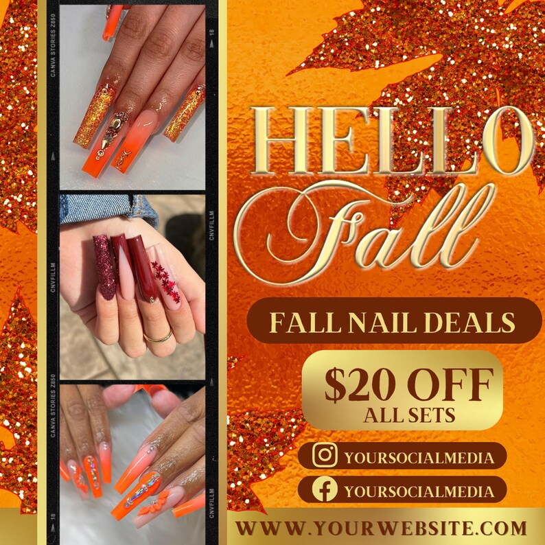 Nail Flyer Booking Flyer October Booking Appointments - Etsy