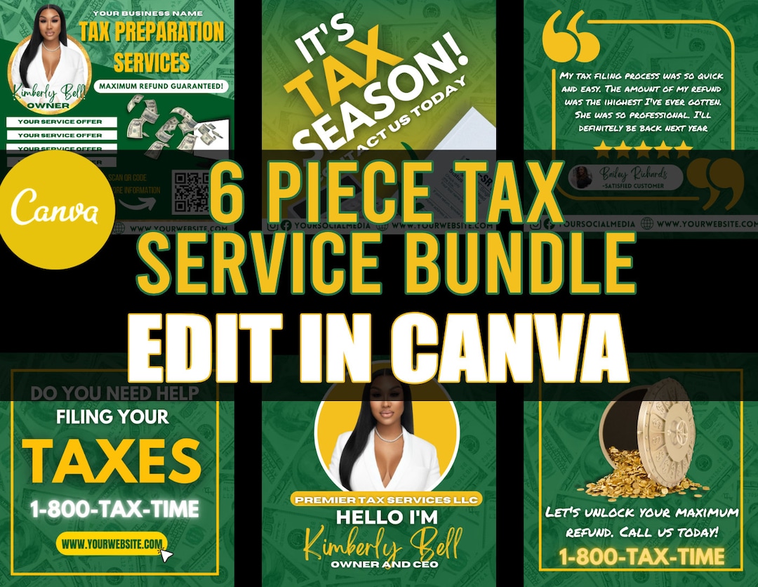 Tax Flyer Bundle, Tax Flyer, Tax Prep Flyer, Tax Season, Tax ...