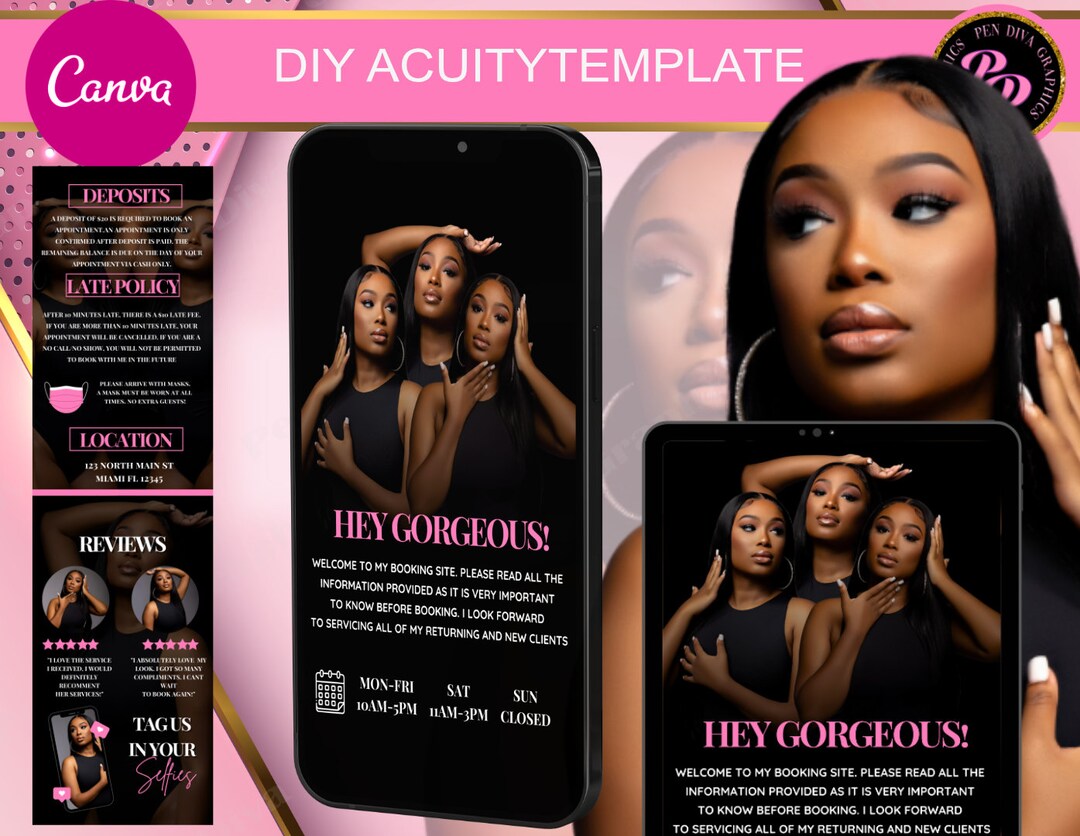 DIY Acuity Site, Acuity Scheduling Template, Acuity Template, Acuity ...