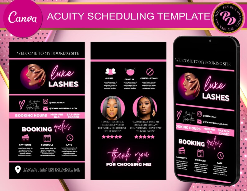 Acuity Schedule Template DIY Acuity Template Squarespace - Etsy