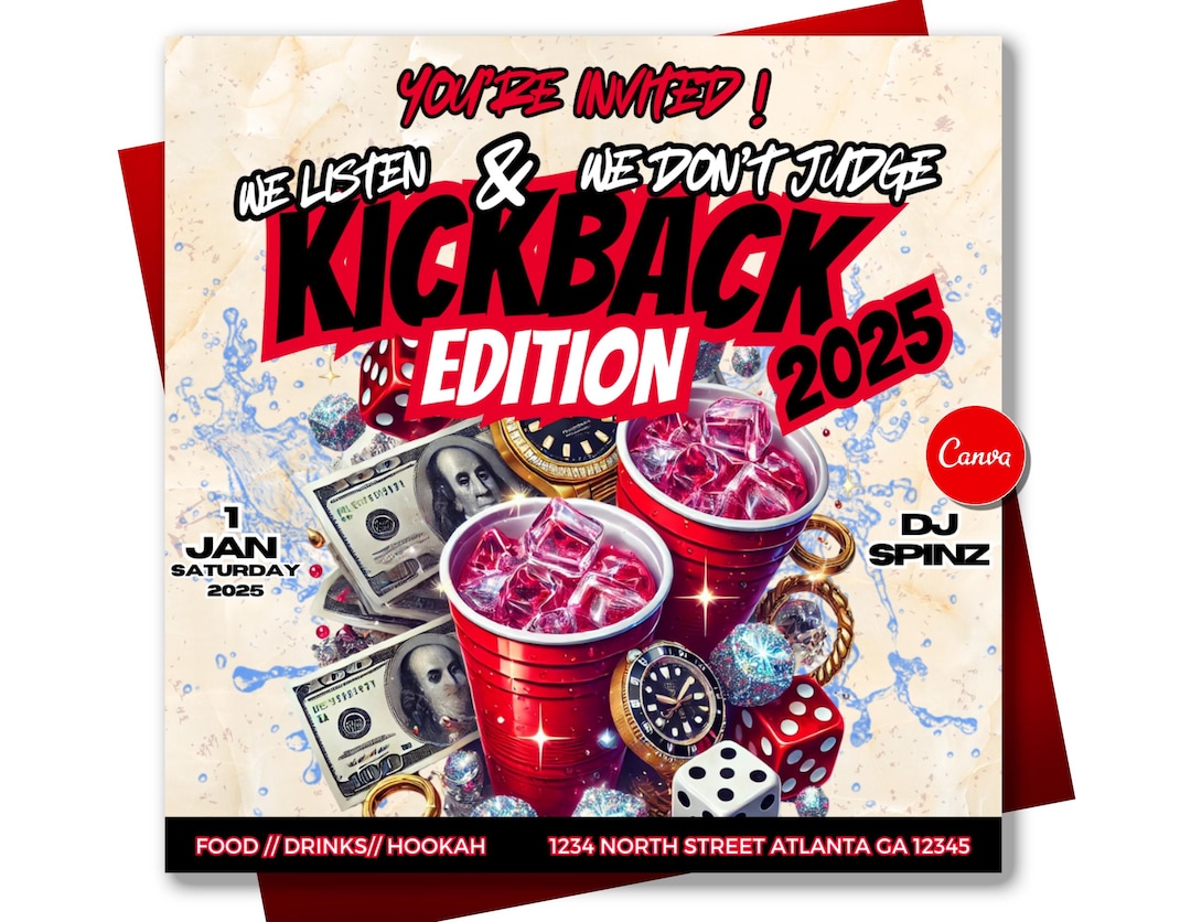Kickback Party Flyer, Party Flyer, Club Flyer, Nightclub Flyer, Party ...