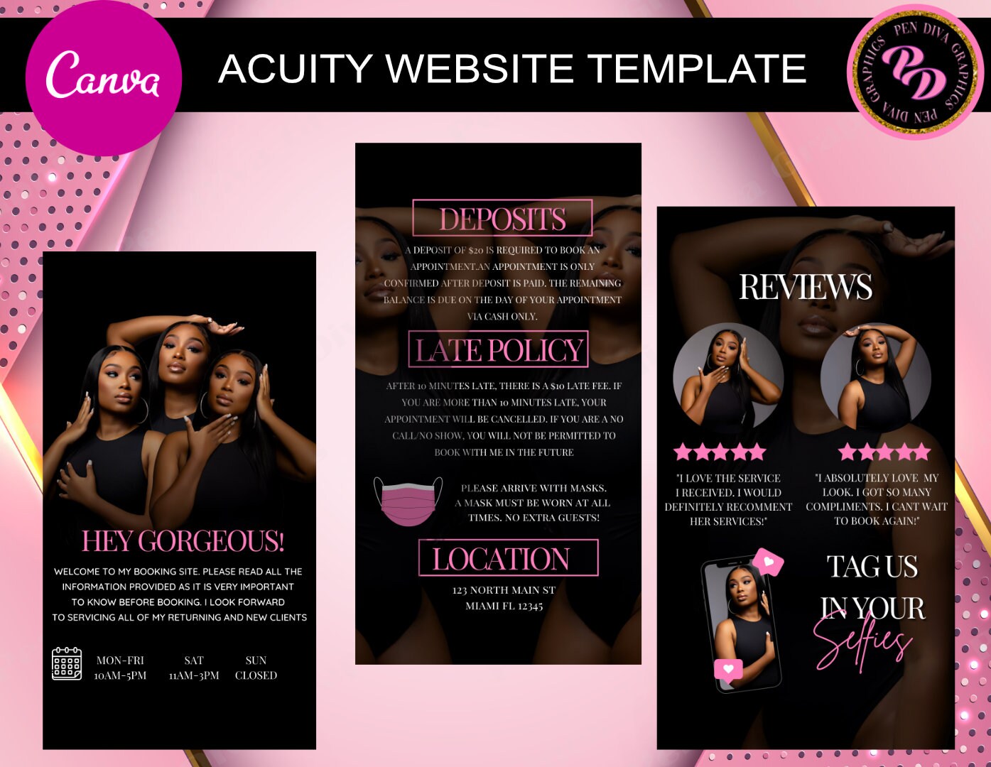 Acuity Schedule Template DIY Acuity Template Acuity - Etsy