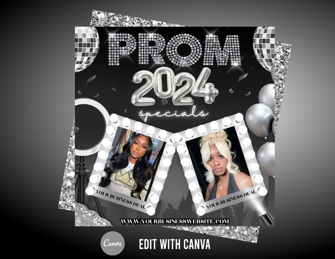 Prom Booking Flyer, Prom Flyer, Prom Hair Flyer, Prom Lash Flyer, Prom ...