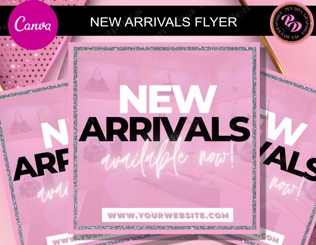 New Arrivals Flyer, DIY New Arrival Flyer, Canva Template, Boutique ...