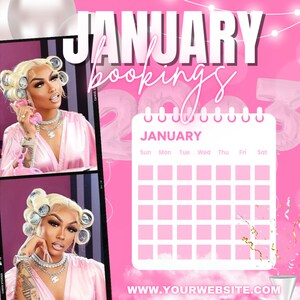 January Booking Flyer New Year Bookings January Books Open - Etsy