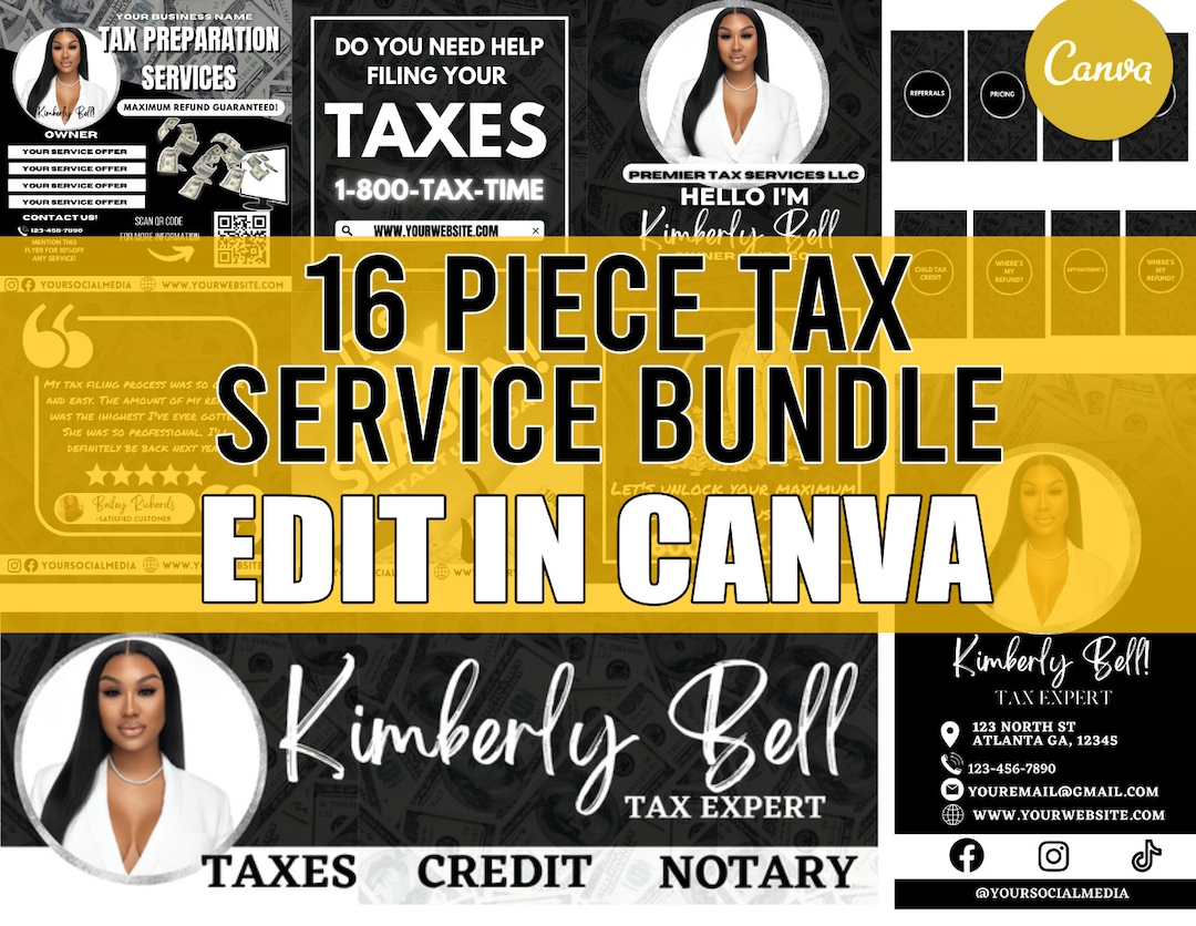 Tax Flyer Bundle, Tax Flyer, Tax Prep Flyer, Tax Season, Tax ...