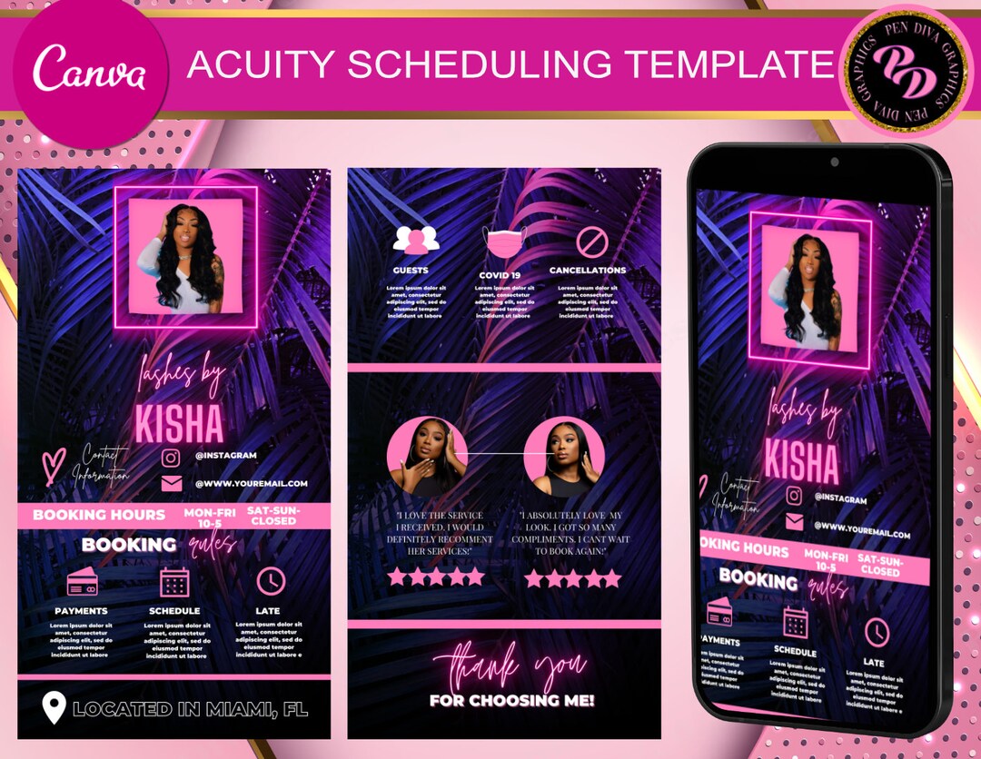 Acuity Schedule Template, DIY Acuity Template, Squarespace Template, Acuity Template, Acuity ...