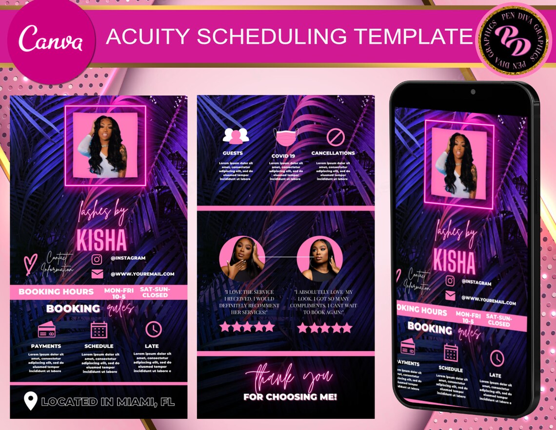 Acuity Schedule Template, DIY Acuity Template, Squarespace Template ...