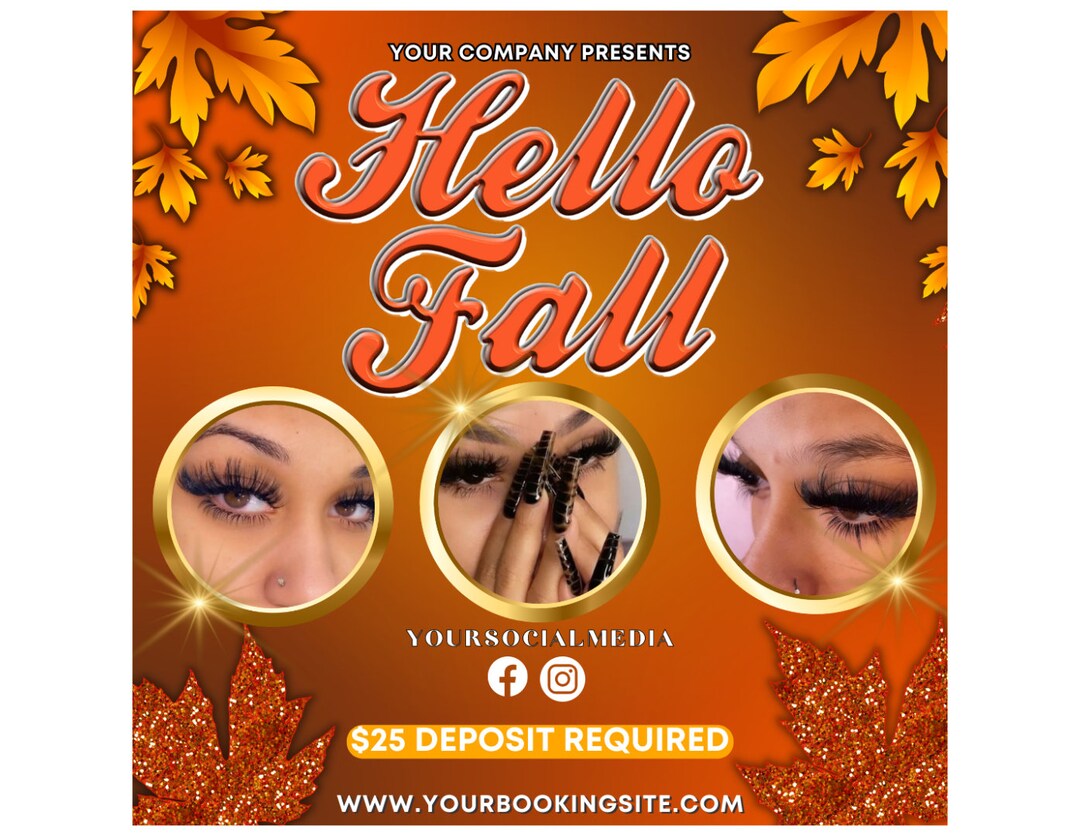 Lash Flyer, Fall Sale Flyer, Lash Sale Flyer, Social Media Flyer ...