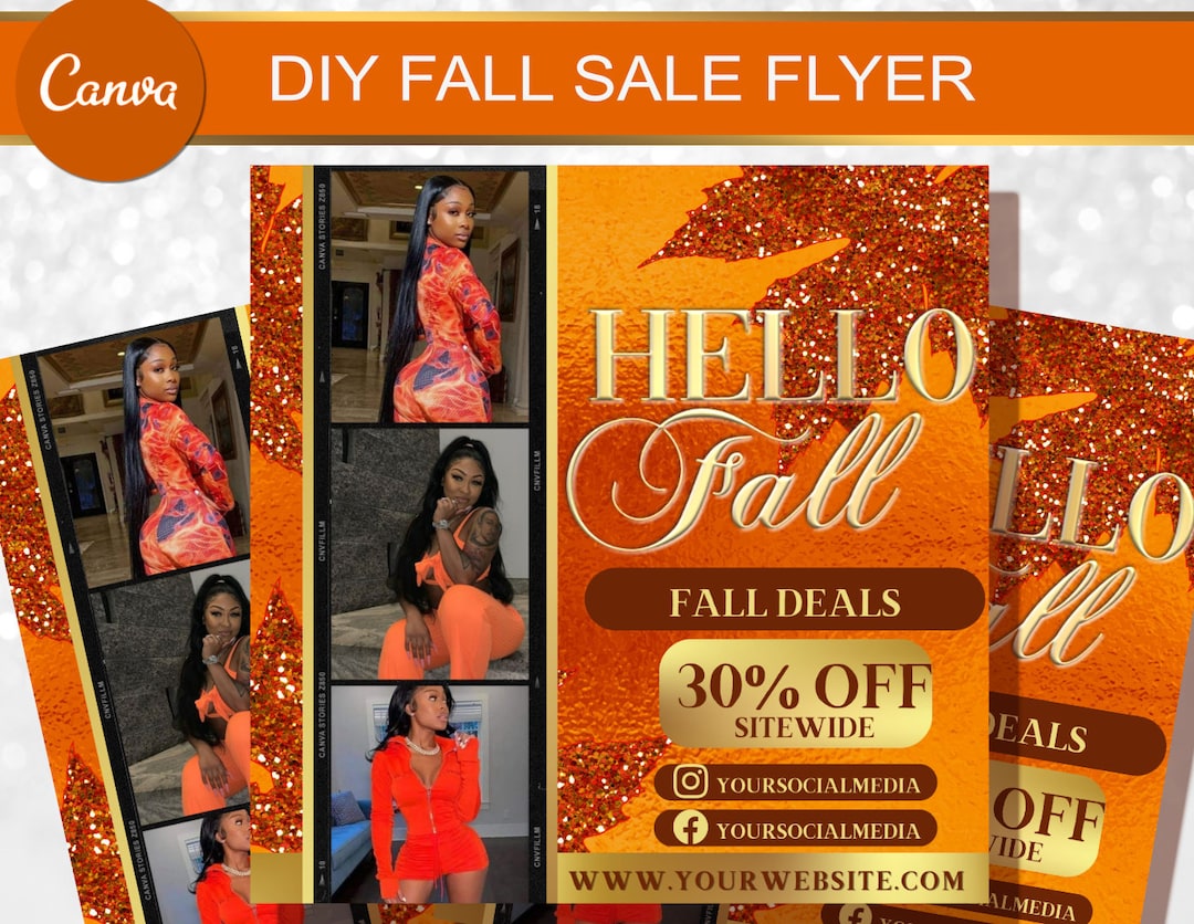 Fall Sale Flyer, Fall Flyer, Template, Flash Sale, Boutique Flyer ...