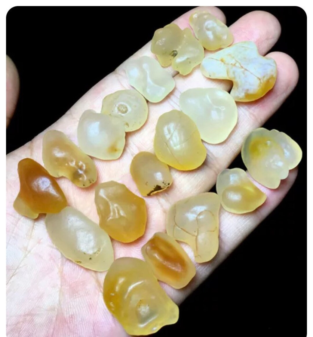 RARE Gobi Desert Agate Alashan Candy Yellow White Clear - Etsy