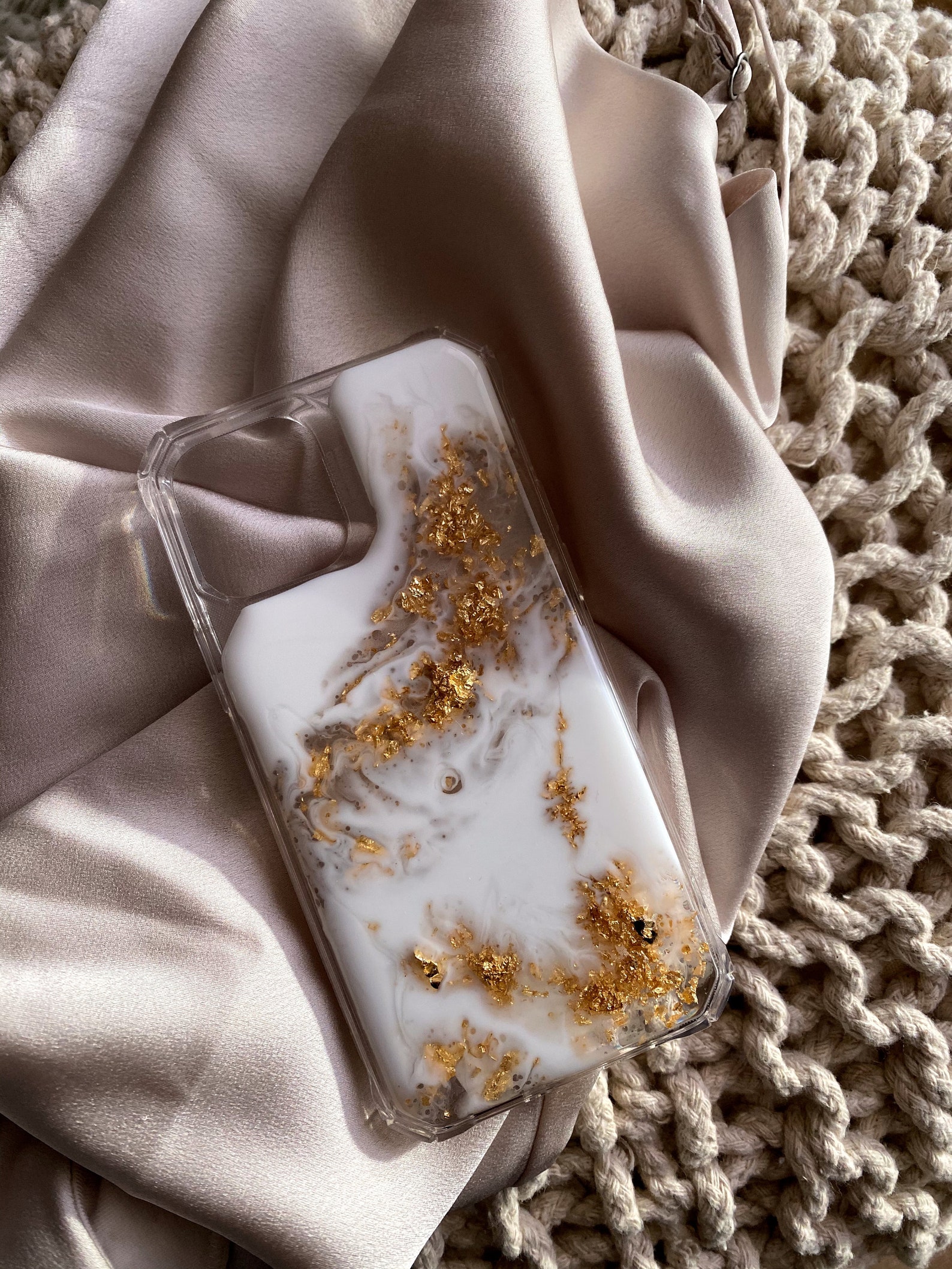 White Resin iPhone Case - Etsy