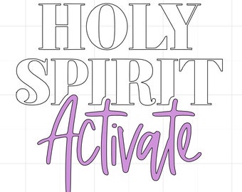 Holy Spirit Activate Vinyl Decal, Christian Decal, Car Decal, Christian ...