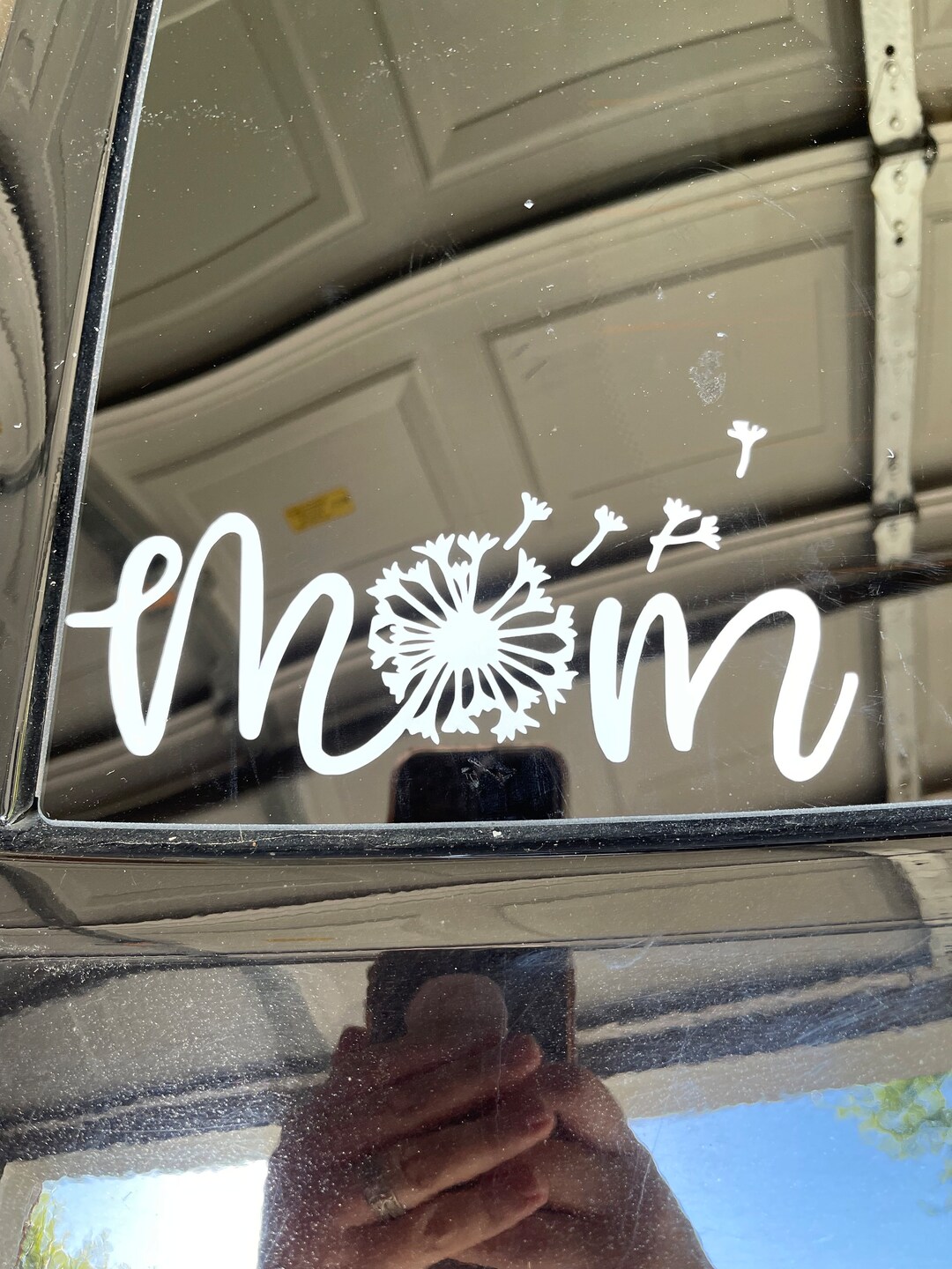 MOM Dandelion Car Decal - Etsy