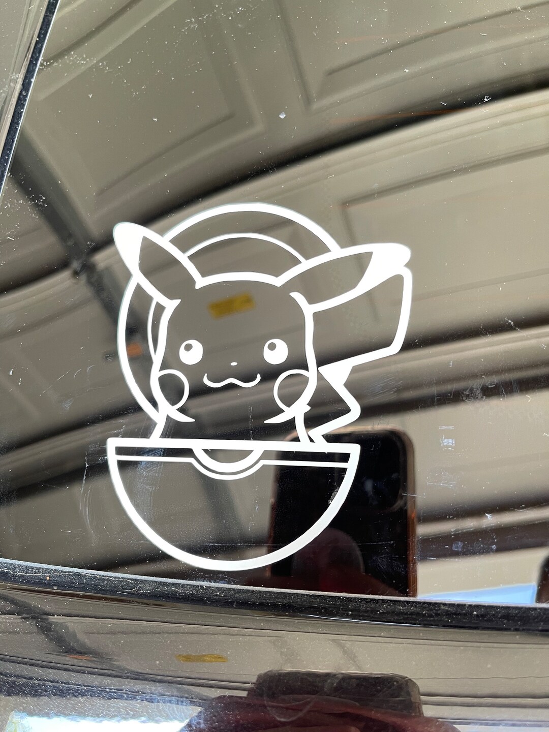 Pikachu in a Pokeball Car Decal - Etsy