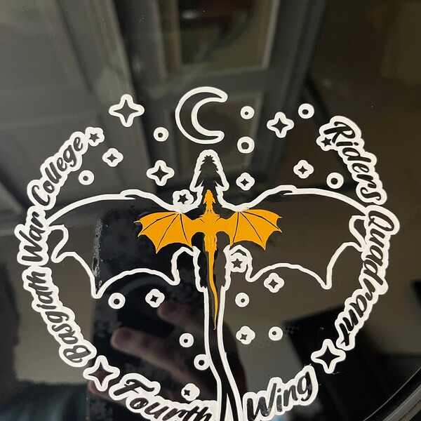 Fourth Wing Svg Car Decal - Etsy