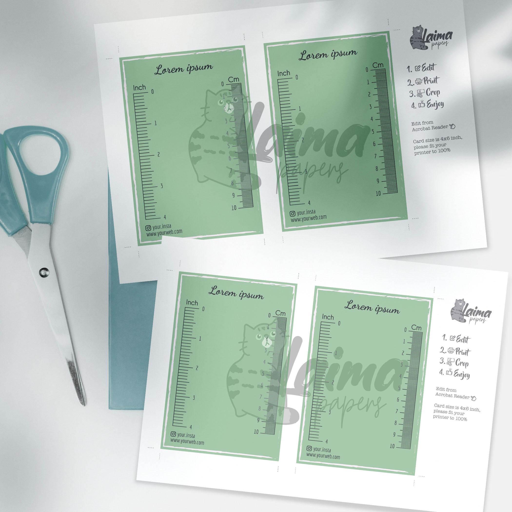 EDITABLE Earrings Display Card With Ruler, Jewelry Display With ...