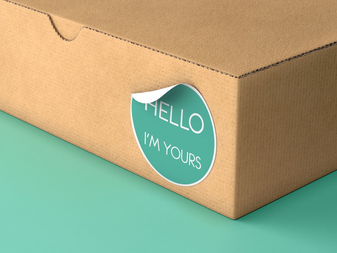 Printable Round Sticker Label, Box Lid Sticker Label, Pre Designed ...