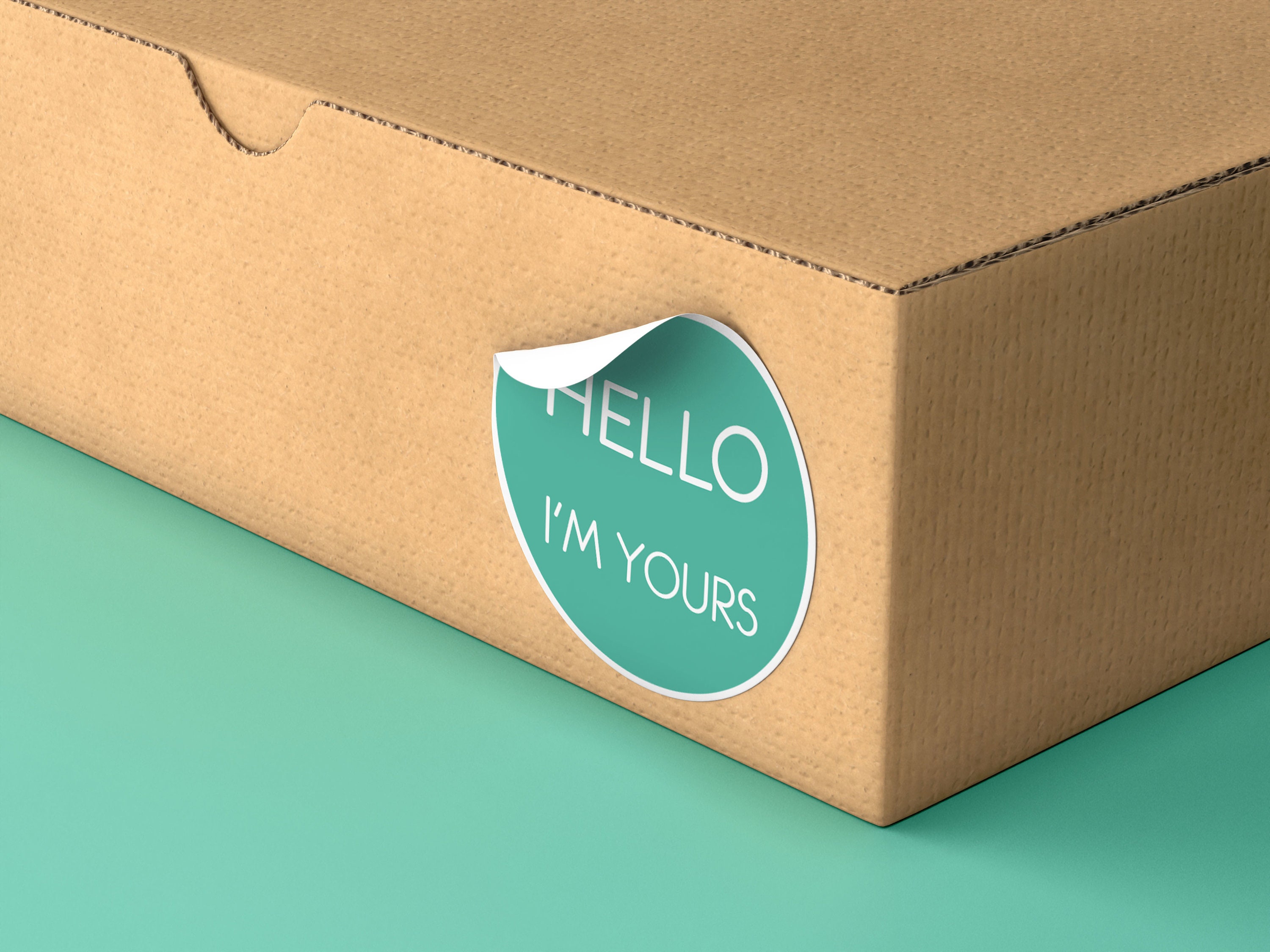 Printable Round Sticker Label, Box Lid Sticker Label, Pre Designed ...