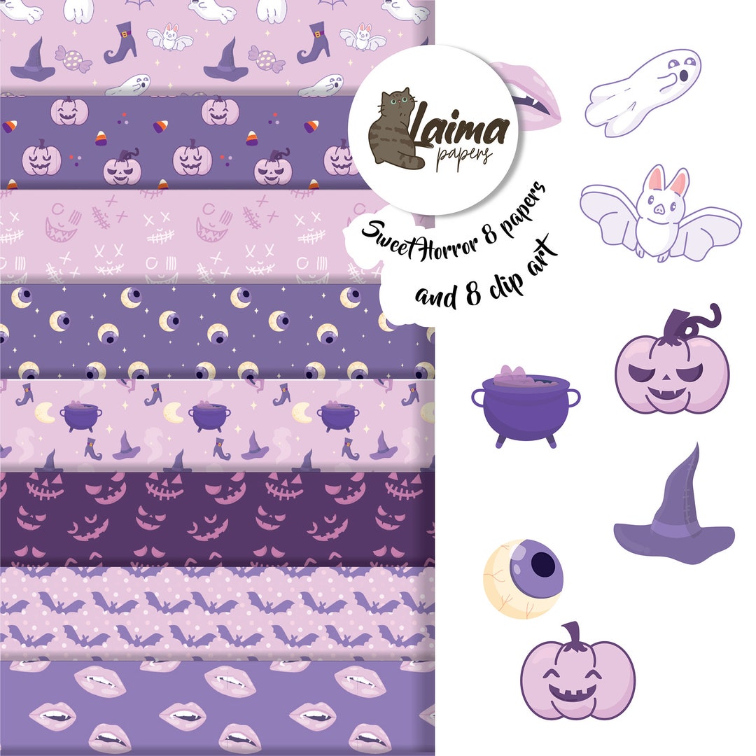 Horror Digital Paper Pack Printable Witch Papers Witch Hat - Etsy