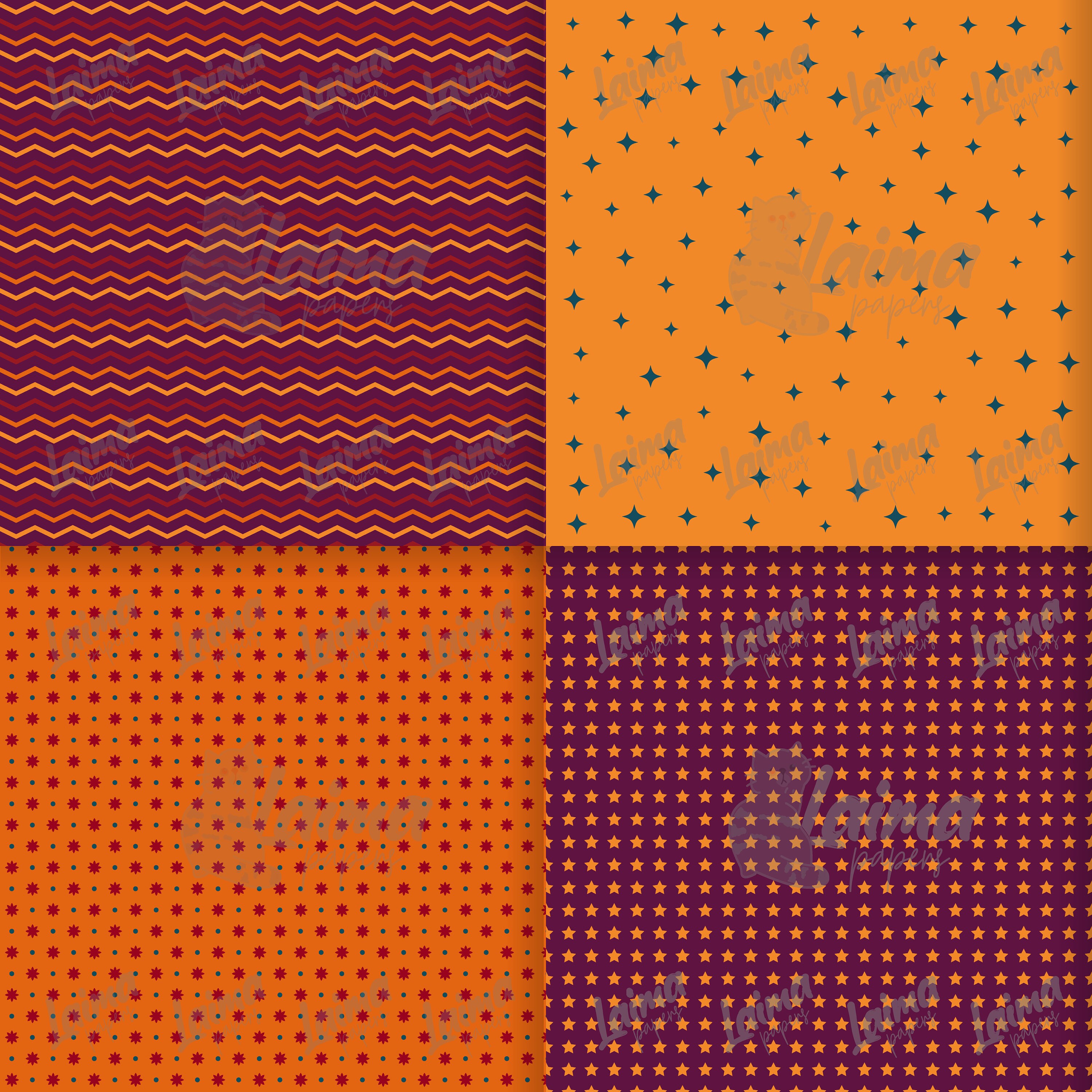 Retro Digital Paper, Vintage Patterns, Printable Retro Digital ...