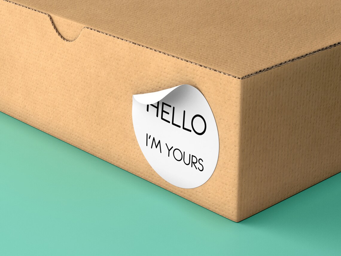 Printable Round Sticker Label, Box Lid Sticker Label, Pre Designed ...