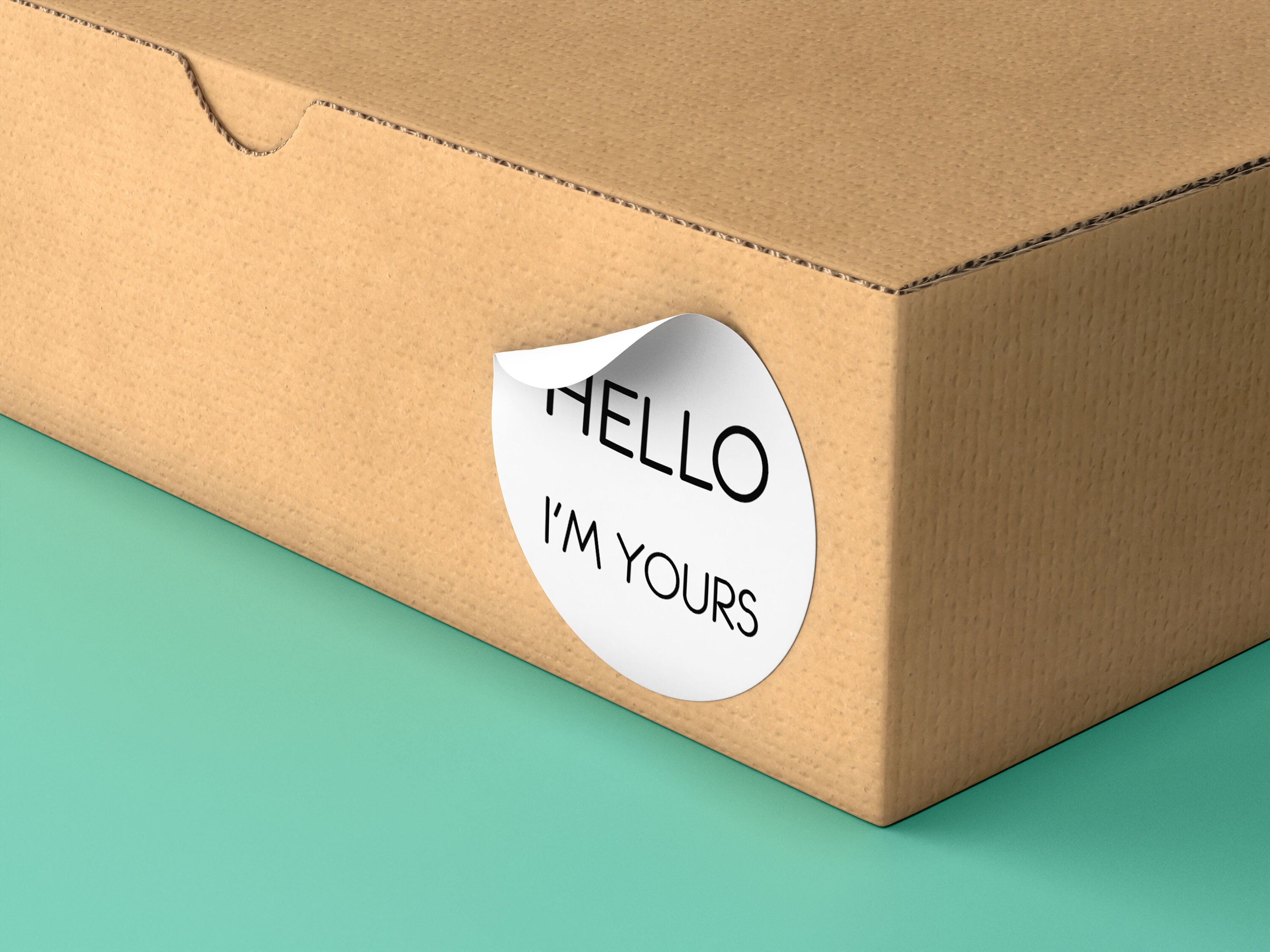 Printable Round Sticker Label, Box Lid Sticker Label, Pre Designed ...