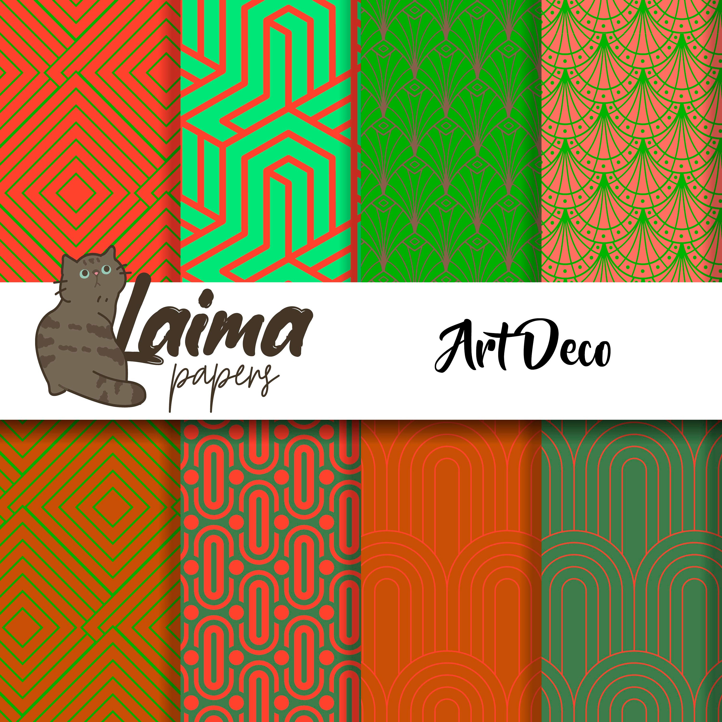 Art Deco Printable Paper Art Deco Scrapbook Kit Digital - Etsy Canada