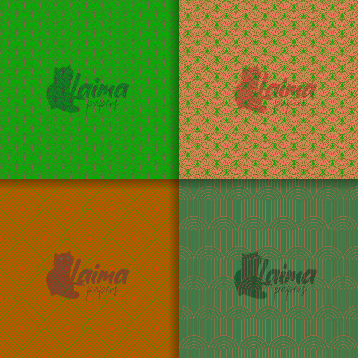 Art Deco Printable Paper Art Deco Scrapbook Kit Digital - Etsy Canada