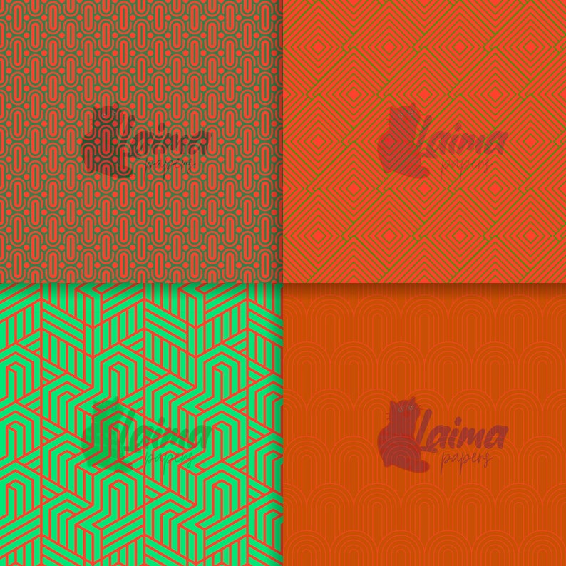 Art Deco Printable Paper Art Deco Scrapbook Kit Digital - Etsy Canada