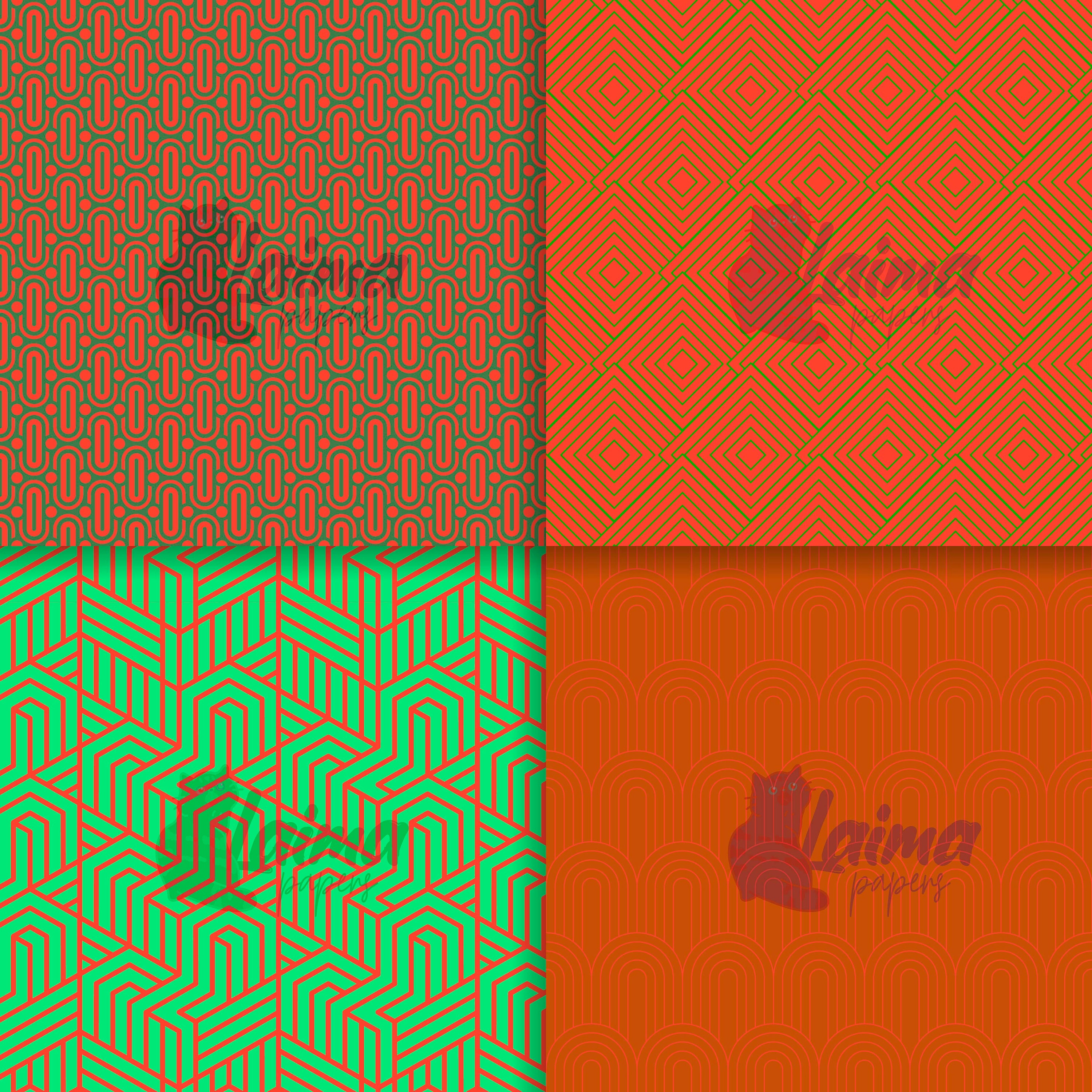 Art Deco Printable Paper Art Deco Scrapbook Kit Digital - Etsy Canada