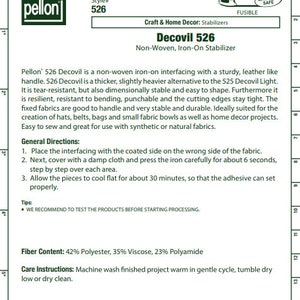 Pellon 526 Decovil Heavy - Etsy