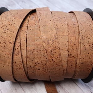 Flat Cork Cord by the Yard- Tobacco - Etsy