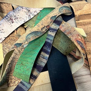 Cork Fabric Scrap Pack- Strips 6oz - Etsy