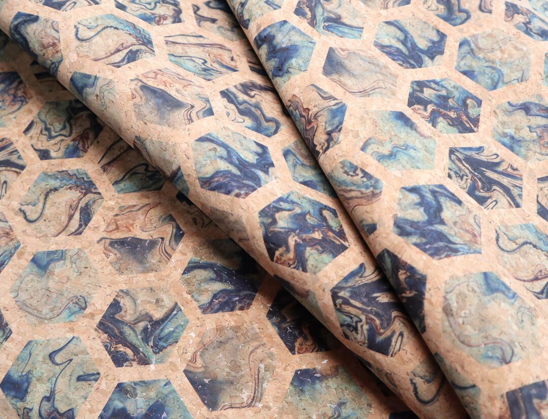 Cork Fabric Sheet Marble Hex - Etsy