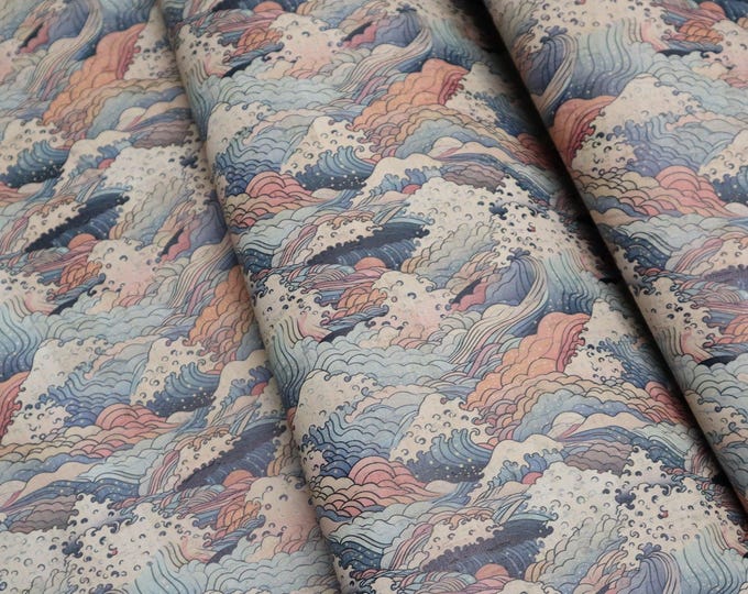 Cork Fabric Roll Enchanted Waves - Etsy